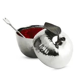 Michael Aram Apple Honey Pot With Spoon - Silver