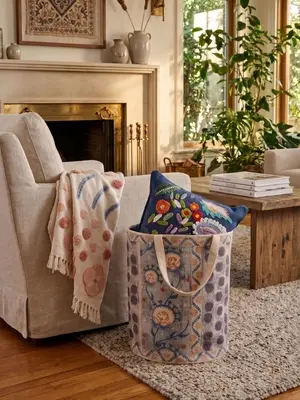 GAURI KOHLI Gilmore Laundry Hamper Storage Basket