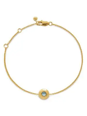 Monica Vinader 18kt Yellow Vermeil March Birthstone Bracelet - Gold