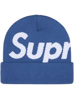 Supreme Intarsia Logo Beanie - Blue