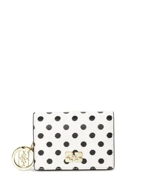 GANNI Polka-dot Wallet - White