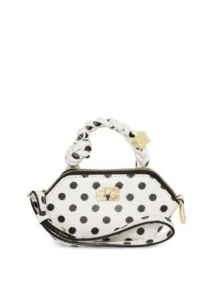 GANNI Polka Dot-print Mini Bag - White