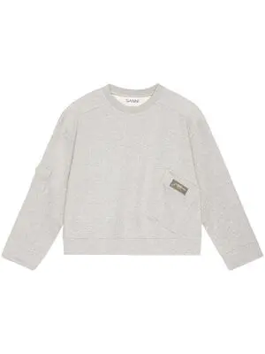 GANNI Logo-patch Sweatshirt