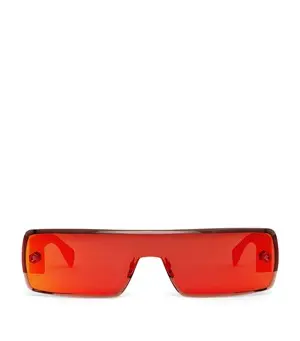 Alaïa Narrow Sunglasses - Red