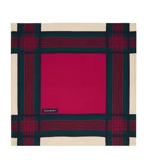 Saint Laurent Silk Twill Square Scarf - Pink