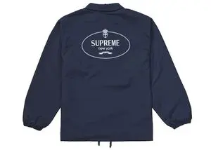 Supreme Crest Coaches Jacket - Navy Blue