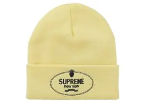 Supreme Crest Beanie - Pale Yellow