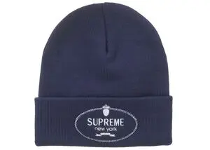 Supreme Crest Beanie - Navy Blue
