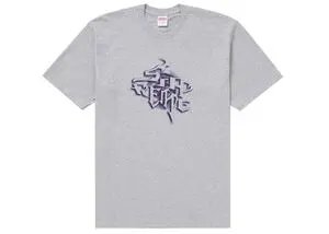 Supreme Smoke Tee Shirt - Heather Grey