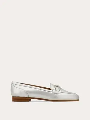 FERRAGAMO Gancini Ornament Loafer - Silver