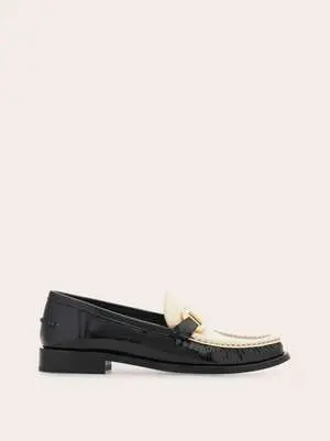 FERRAGAMO Gancini Ornament Loafer - White