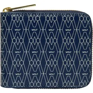 Wolf Signature Zip Wallet - Blue