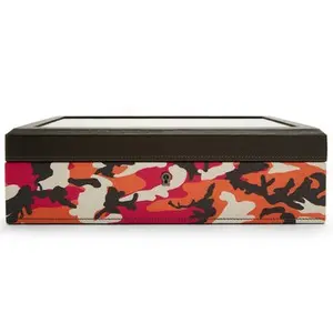 Wolf Elements 10-Piece Watch Box Red