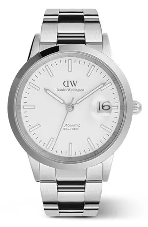 DANIEL WELLINGTON Iconic Link Automatic Bracelet Watch - Silver