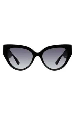 Kurt Geiger 54mm Cat Eye Sunglasses - Black/ Smoke Gradient
