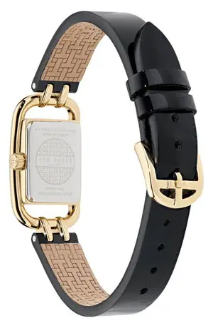 Ted Baker London Leather Strap Watch - Black