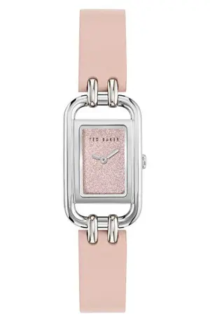 Ted Baker London Leather Strap Watch - Pink