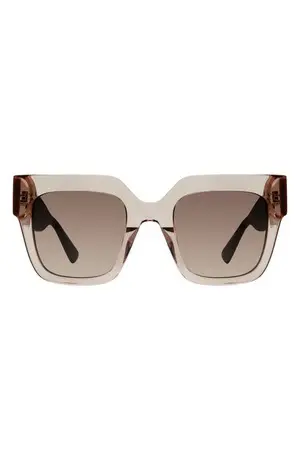 Kurt Geiger 50mm Square Sunglasses - Beige/ Brown Gradient