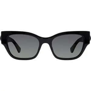 Kurt Geiger 53mm Cat Eye Sunglasses - Black/ Smoke Gradient