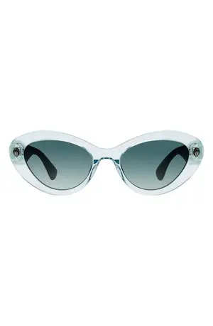 Kurt Geiger 52mm Cat Eye Sunglasses - Mint/ Smoke