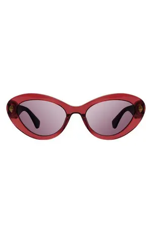 Kurt Geiger Kurt Geiger London 52mm Cat Eye Sunglasses Red