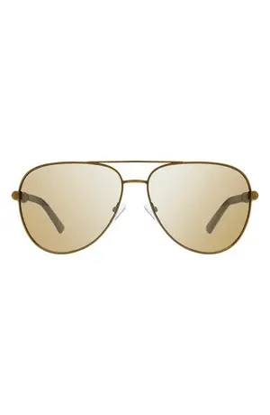 Kurt Geiger Oversized Aviator Sunglasses - Brass/gold Mirror