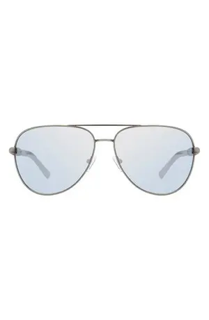 Kurt Geiger Oversized Aviator Sunglasses - Silevr/pink Mirror