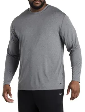REEBOK Big & Tall Long-sleeve Base Layer Top - Granite