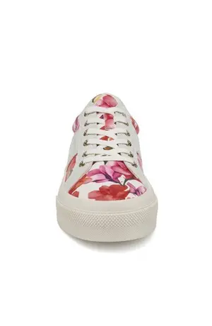 J/SLIDES NYC Gatsby Platform Sneakers - White Floral