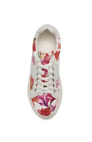 J/SLIDES NYC Gatsby Platform Sneakers - White Floral