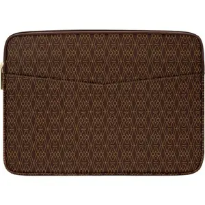 Wolf Laptop Zip Case - Brown
