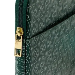 Wolf Laptop Zip Case - Green