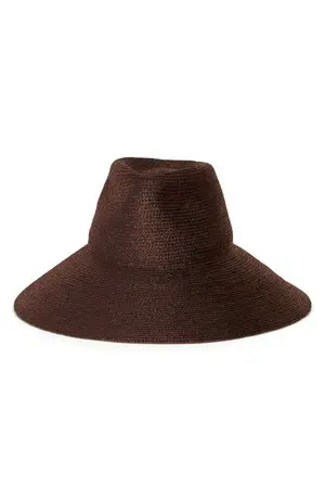 Janessa Leoné Collette Straw Sun Hat - Chocolate