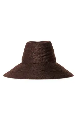 Janessa Leoné Collette Straw Sun Hat - Chocolate