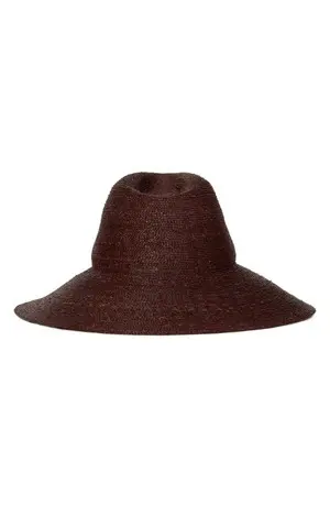 Janessa Leoné Collette Straw Sun Hat - Chocolate