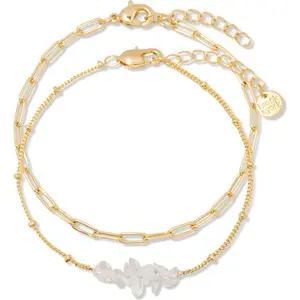 BROOK & YORK Alex Stacked Bracelet Set - Gold April
