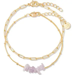 BROOK & YORK Brook And York Alex Stacked Bracelet Set Gold June