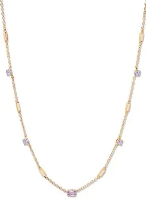 BROOK & YORK Brenna Birthstone Station Necklace - Gold June