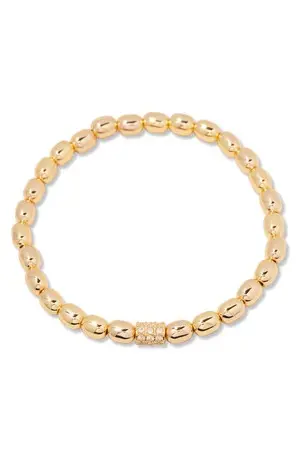 BROOK & YORK Brei Birthstone Beaded Bracelet - Gold April