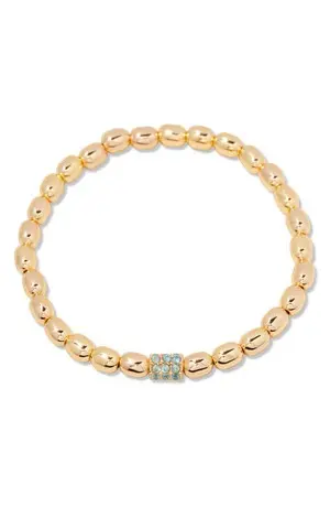 BROOK & YORK Brei Birthstone Beaded Bracelet - Gold December