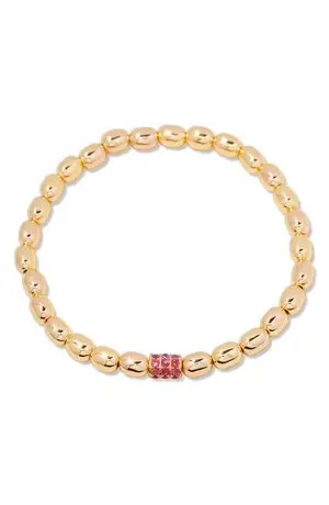 BROOK & YORK Brei Birthstone Beaded Bracelet - Gold July