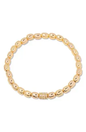 BROOK & YORK Brei Birthstone Beaded Bracelet - Gold March
