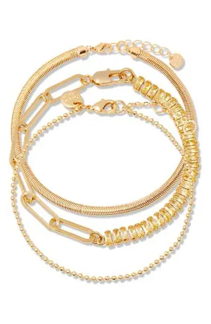 BROOK & YORK Priya Birthstone Tennis Bracelet Set - Gold November