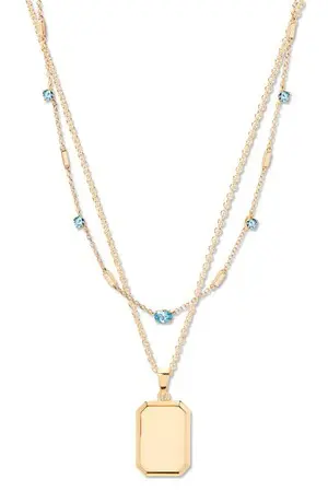 BROOK & YORK Brook And York Willow Birthstone Layered Necklace Gold December