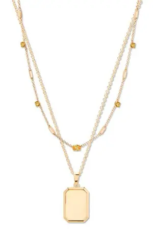 BROOK & YORK Brook And York Willow Birthstone Layered Necklace Gold November