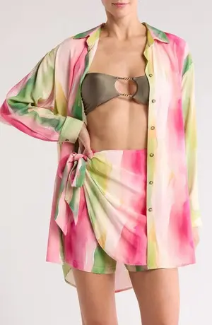 BOAMAR Marcia Button-up Cover-up - Fuzzy