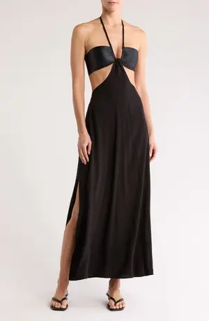 BOAMAR Lazuli Halter Neck Maxi Dress