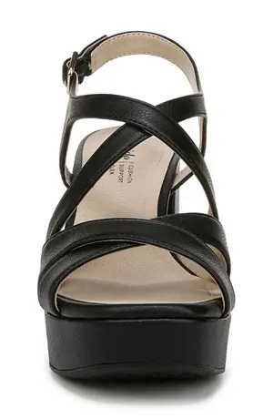 LIFESTRIDE Adrianna Slingback Platform Sandals - Black
