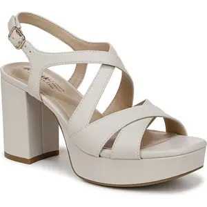 LIFESTRIDE Adrianna Slingback Platform Sandals - Bone