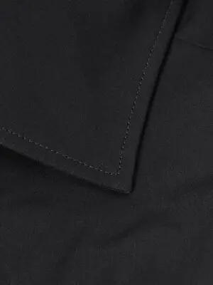 Zegna Trofeo Cutaway-collar Cotton-poplin Shirt - Black